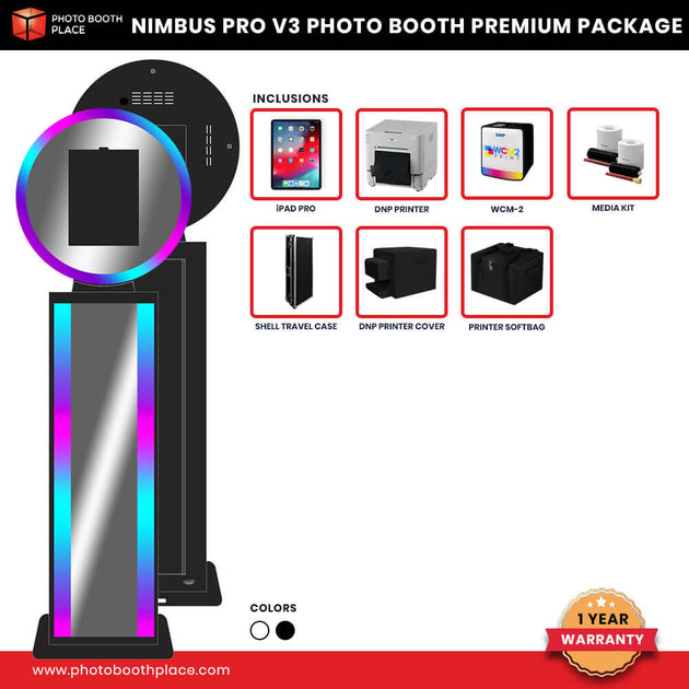 Nimbus Pro V3 iPad Booth Business Premium Package (DNP RX1HS Printer)