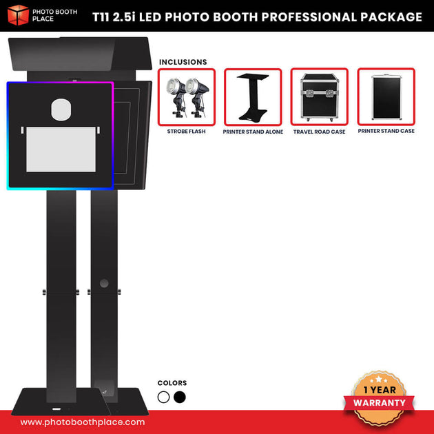 T11 2.5i LED Photo Booth Professional Package (Fits 12.3" Microsoft Su